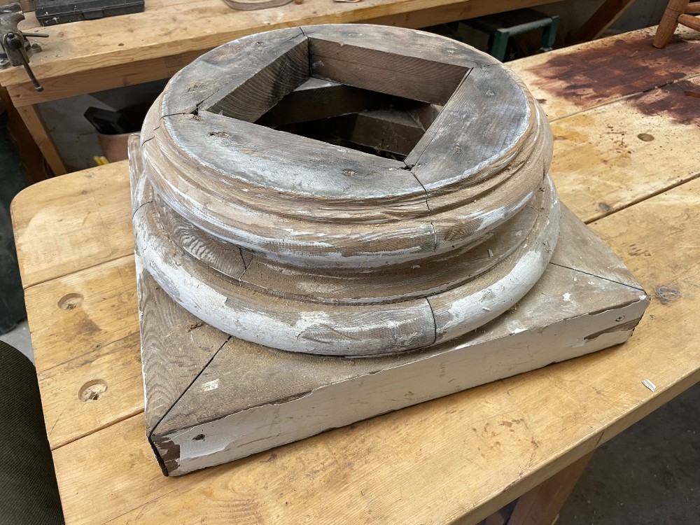 Woodturning a Segmented Porch Post Column Base | Temple Blackwood