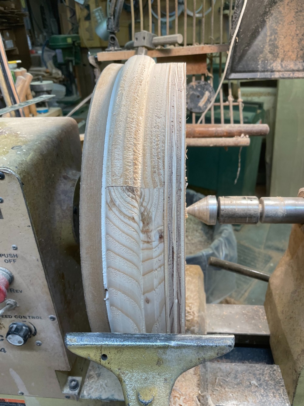 Woodturning a Segmented Porch Post Column Base | Temple Blackwood