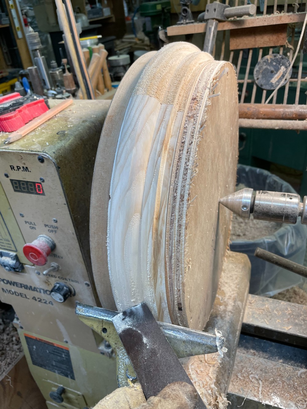 Woodturning a Segmented Porch Post Column Base | Temple Blackwood