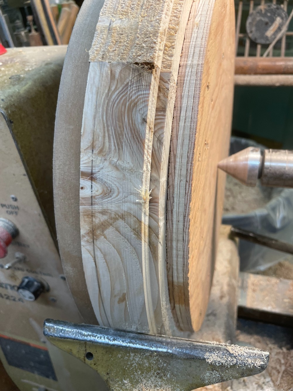 Woodturning a Segmented Porch Post Column Base | Temple Blackwood