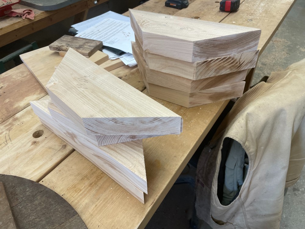 Woodturning a Segmented Porch Post Column Base | Temple Blackwood