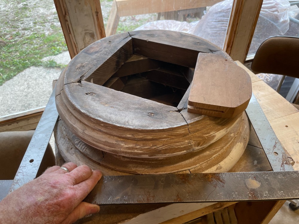 Woodturning a Segmented Porch Post Column Base | Temple Blackwood