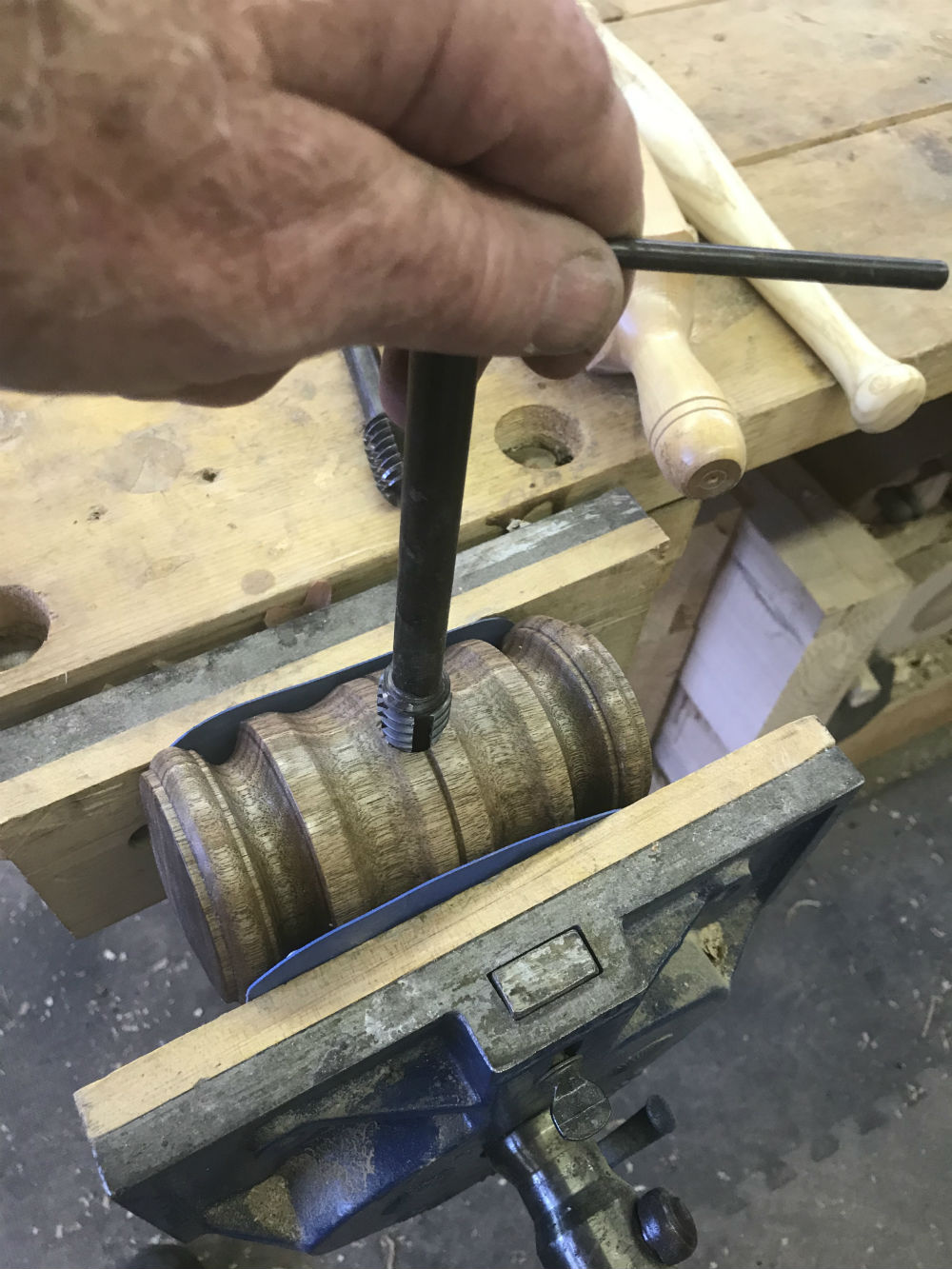 Woodturning a Threaded-Handle Ceremonial Gavel | Turning the Corner