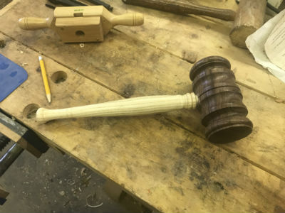 Woodturning a Threaded-Handle Ceremonial Gavel | Turning the Corner