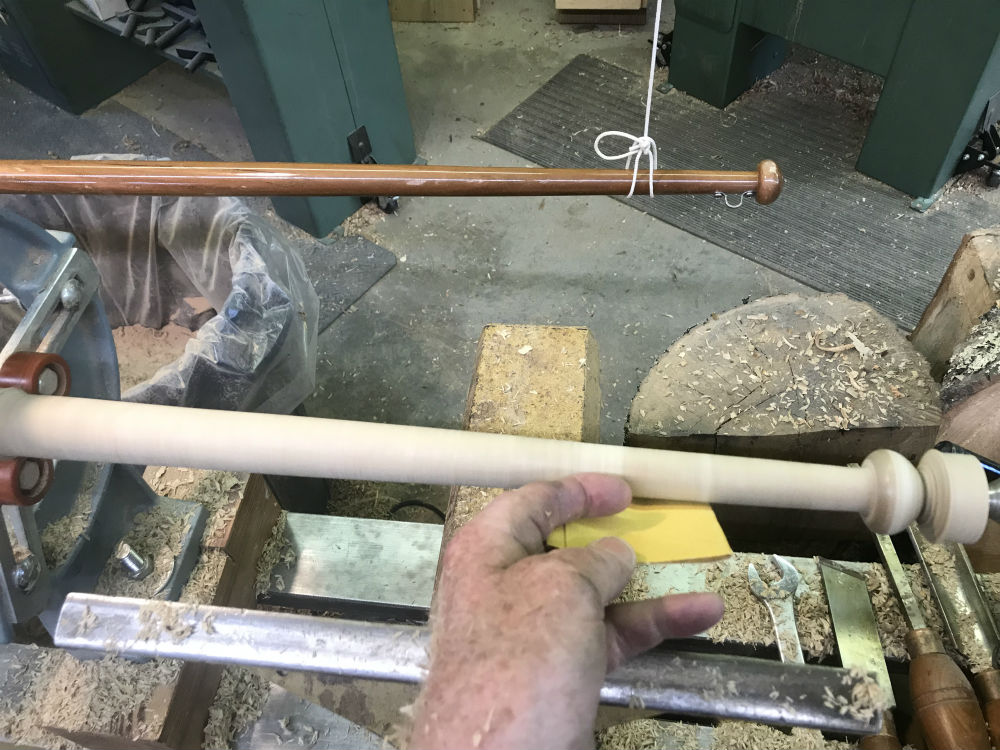 Woodturning a Turning a Long and Thin Staff | Turning the Corner