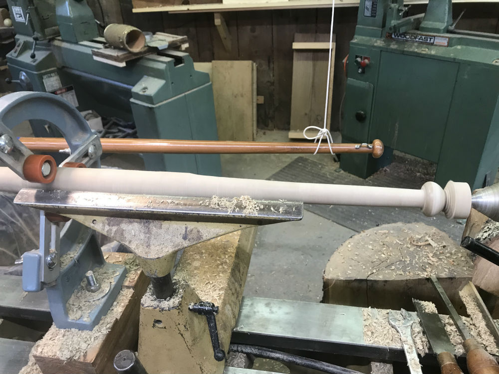 Woodturning a Turning a Long and Thin Staff | Turning the Corner